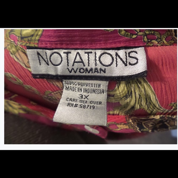 Notations | Tops | Plus Size Vintage Notations Woman Blouse | Poshmark